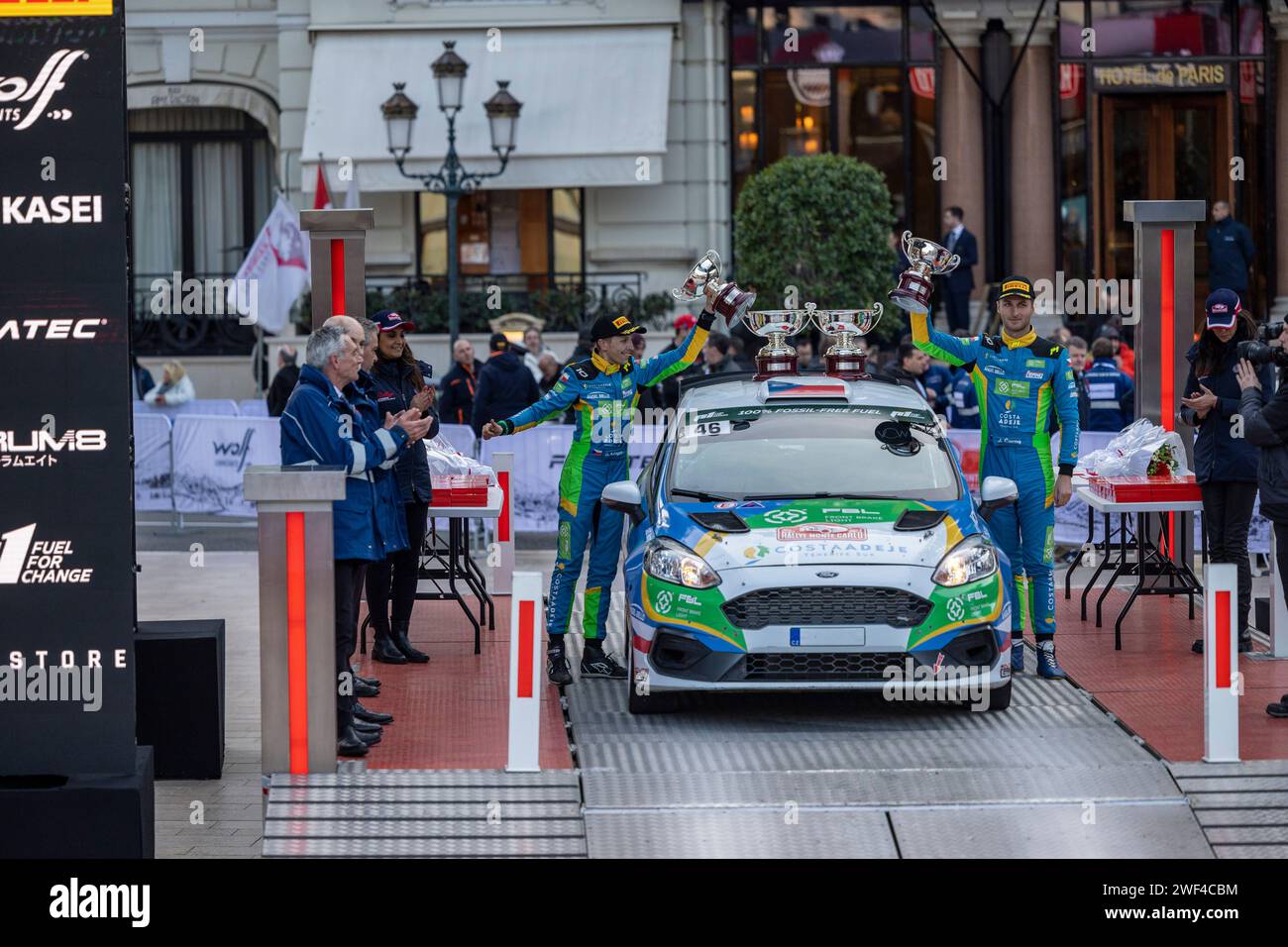Gap, France. 28th Jan, 2024. CERNY Jan, KRAJCA Ondrej, Ford Fiesta ...