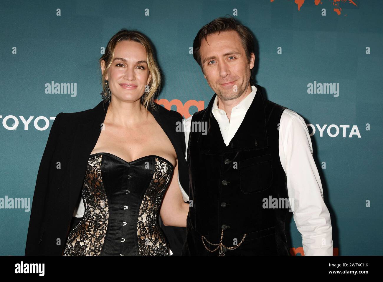 LOS ANGELES, CALIFORNIA - JANUARY 27: (L-R) Ashlan Gorse and Philippe ...