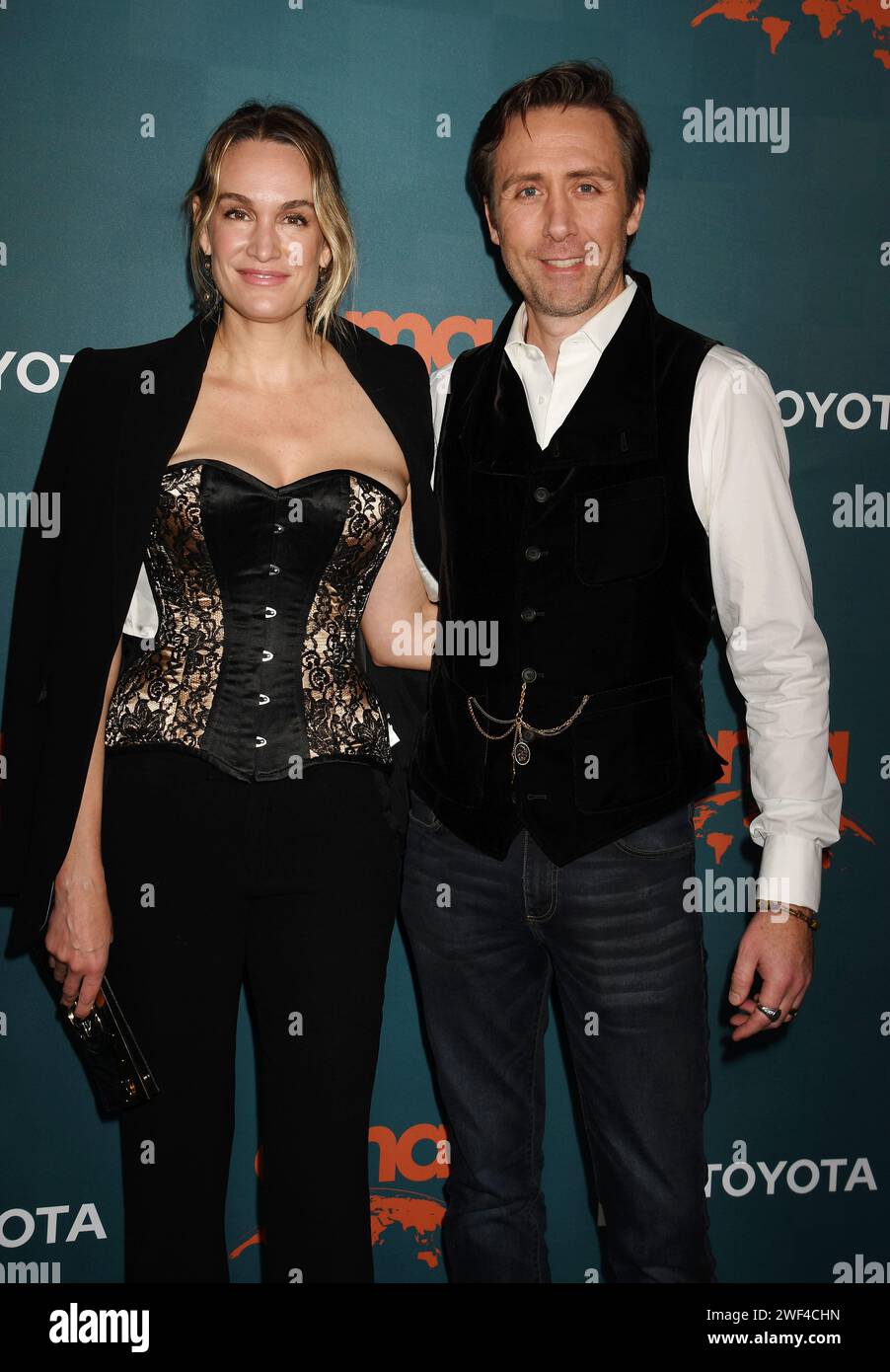 LOS ANGELES, CALIFORNIA - JANUARY 27: (L-R) Ashlan Gorse and Philippe ...