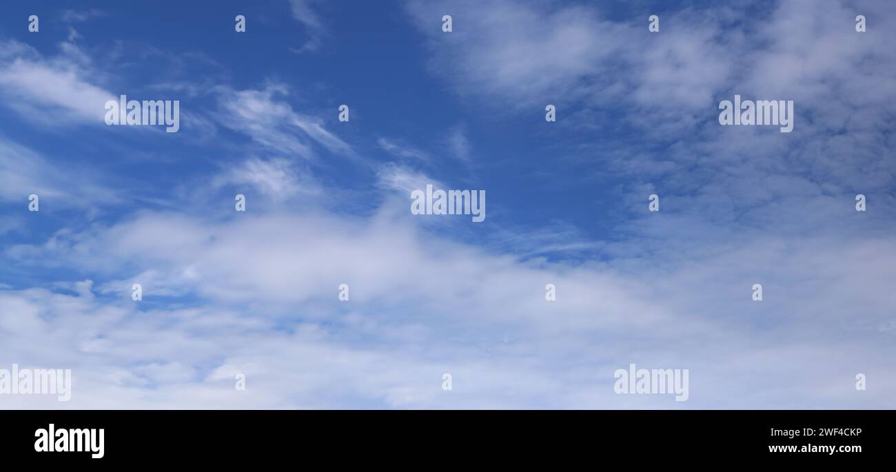 Wide Blue sky with clouds in the daytime for design your work nature ...
