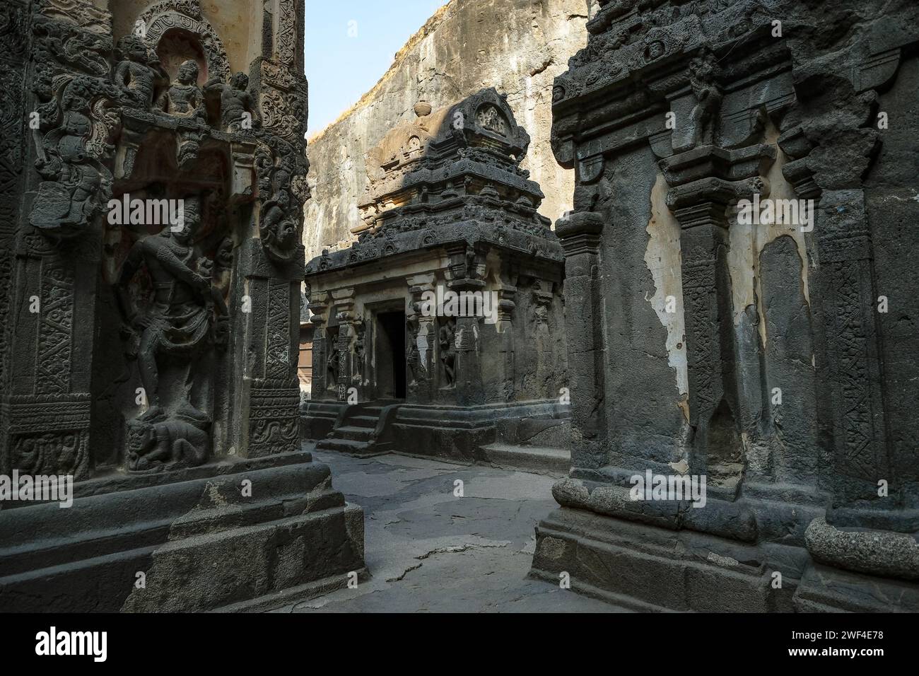 Ellora, India - January 22, 2024: Kailasa Temple in the Ellora Caves ...
