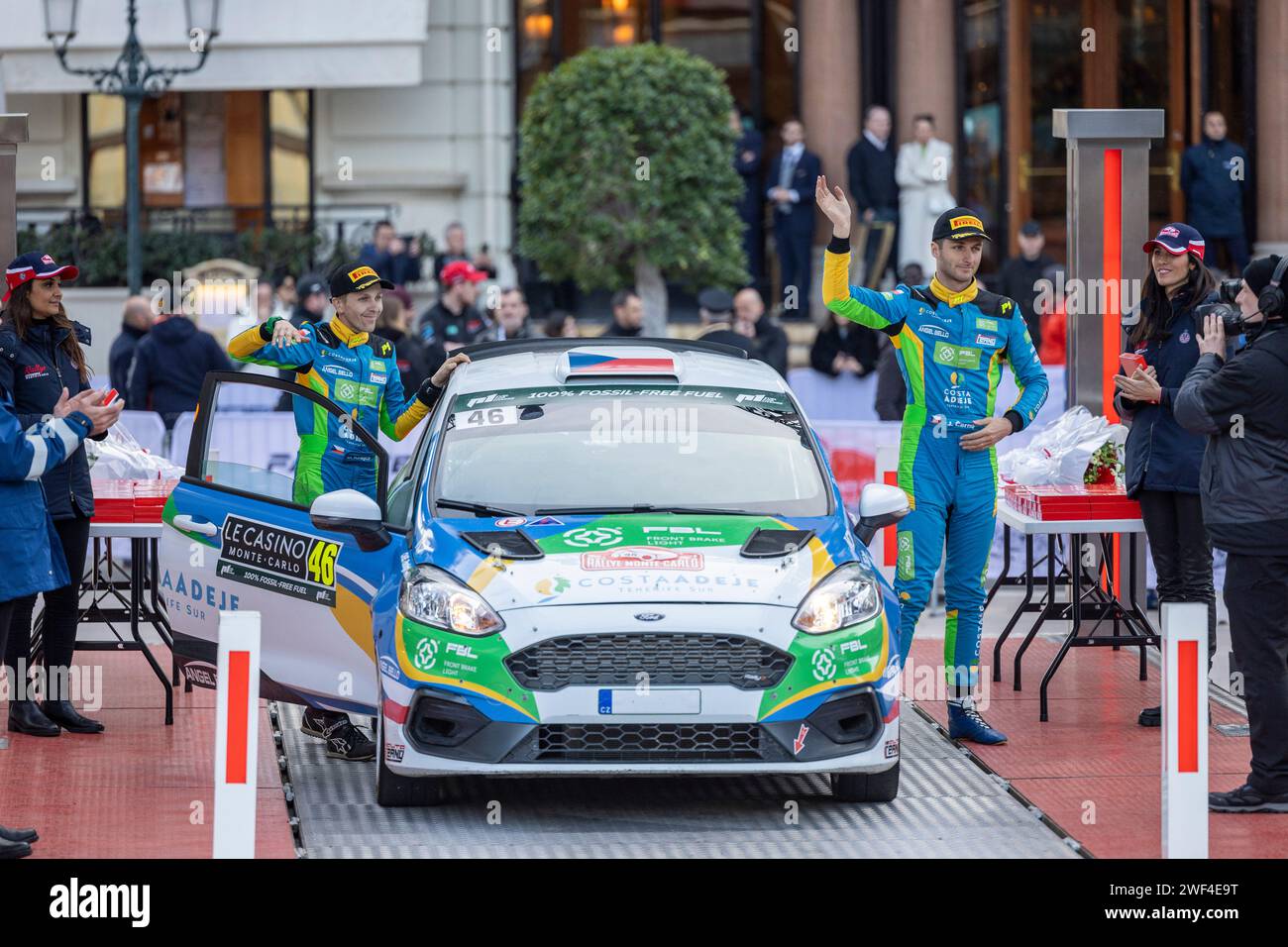 Gap, France. 28th Jan, 2024. CERNY Jan, KRAJCA Ondrej, Ford Fiesta ...