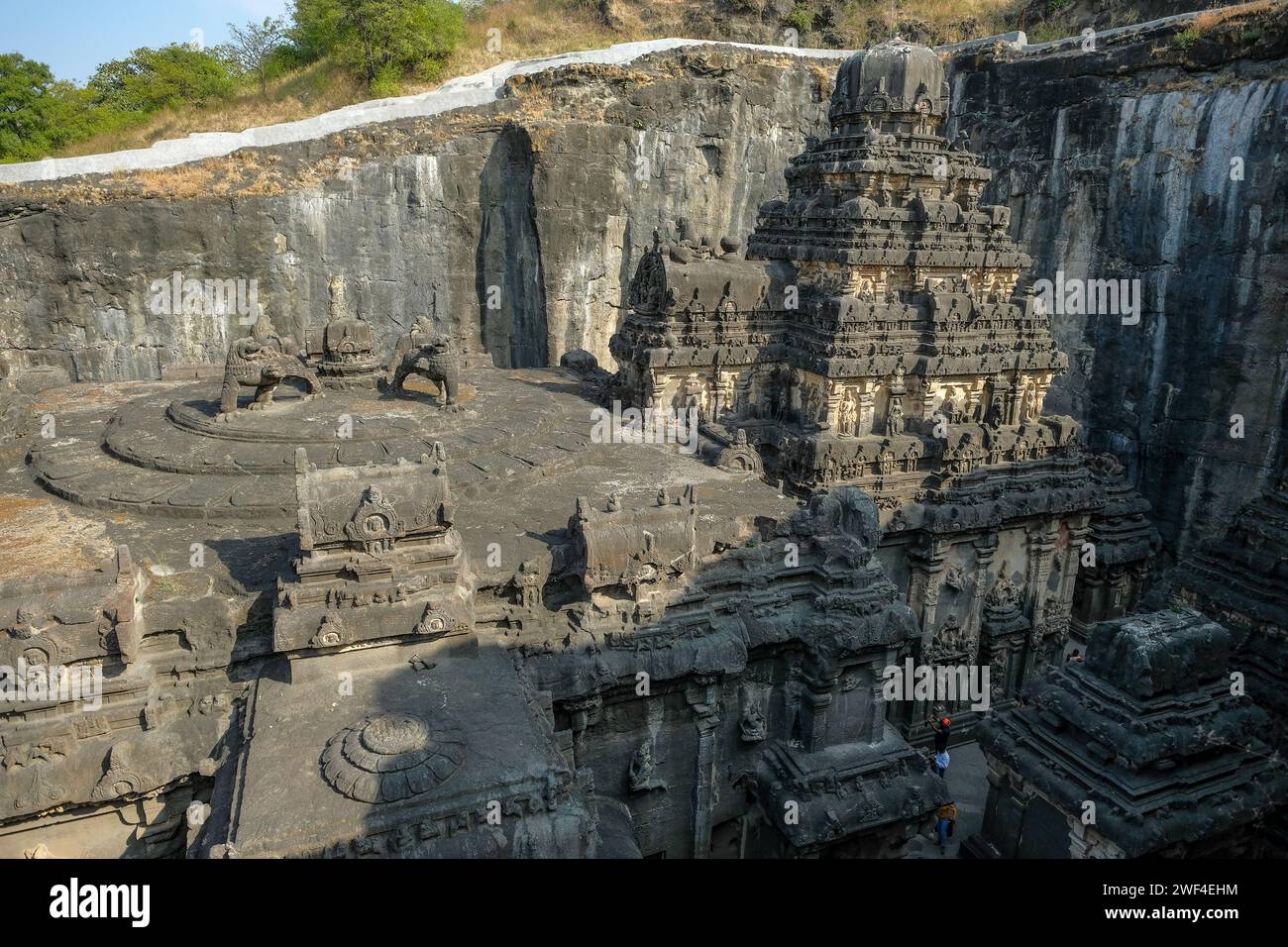 Ellora, India - January 22, 2024: Kailasa Temple in the Ellora Caves ...