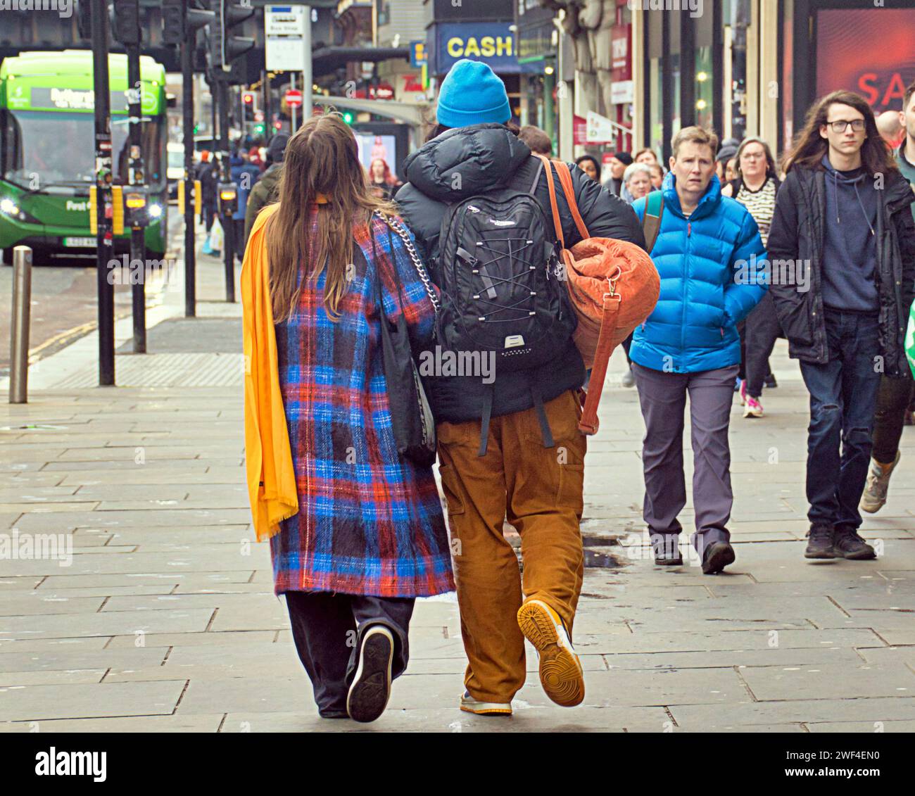 Glasgow, Scotland, UK. 23rd January, 2024. UK Weather: Miserable day ...