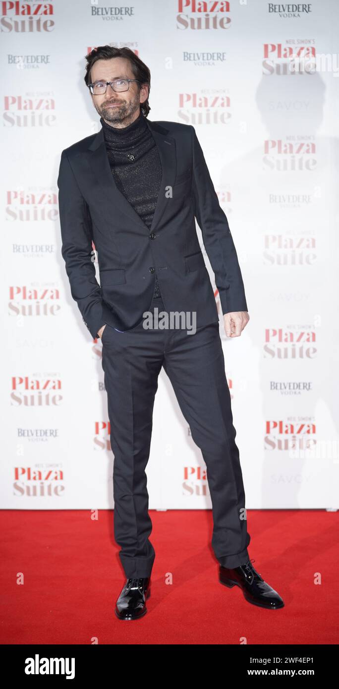 David Tennant attends a gala performance of Plaza Suite at the Savoy ...