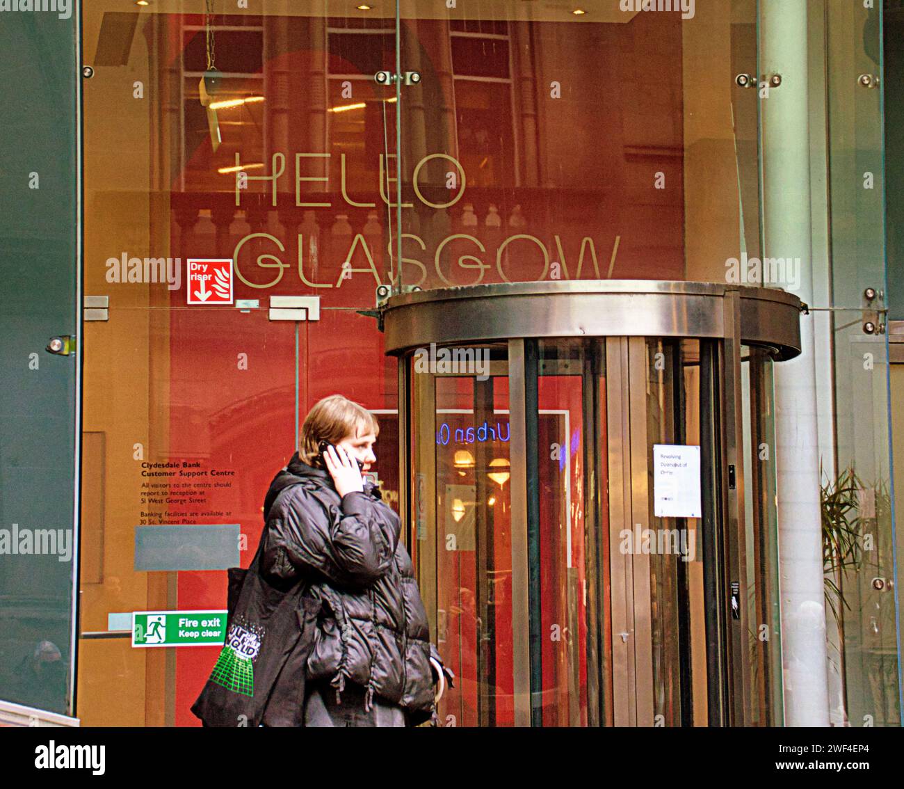 Glasgow, Scotland, UK. 23rd January, 2024. UK Weather: Miserable day ...