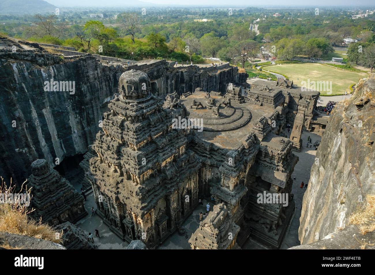 Ellora, India - January 22, 2024: Kailasa Temple in the Ellora Caves ...