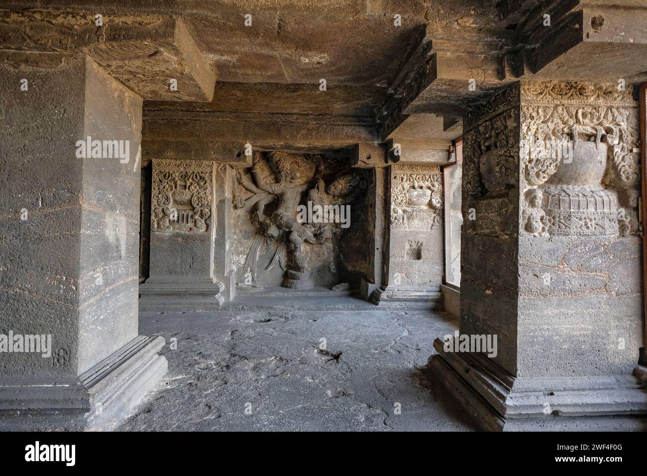 Ellora, India - January 22, 2024: Ellora Caves are a rock-cut cave ...