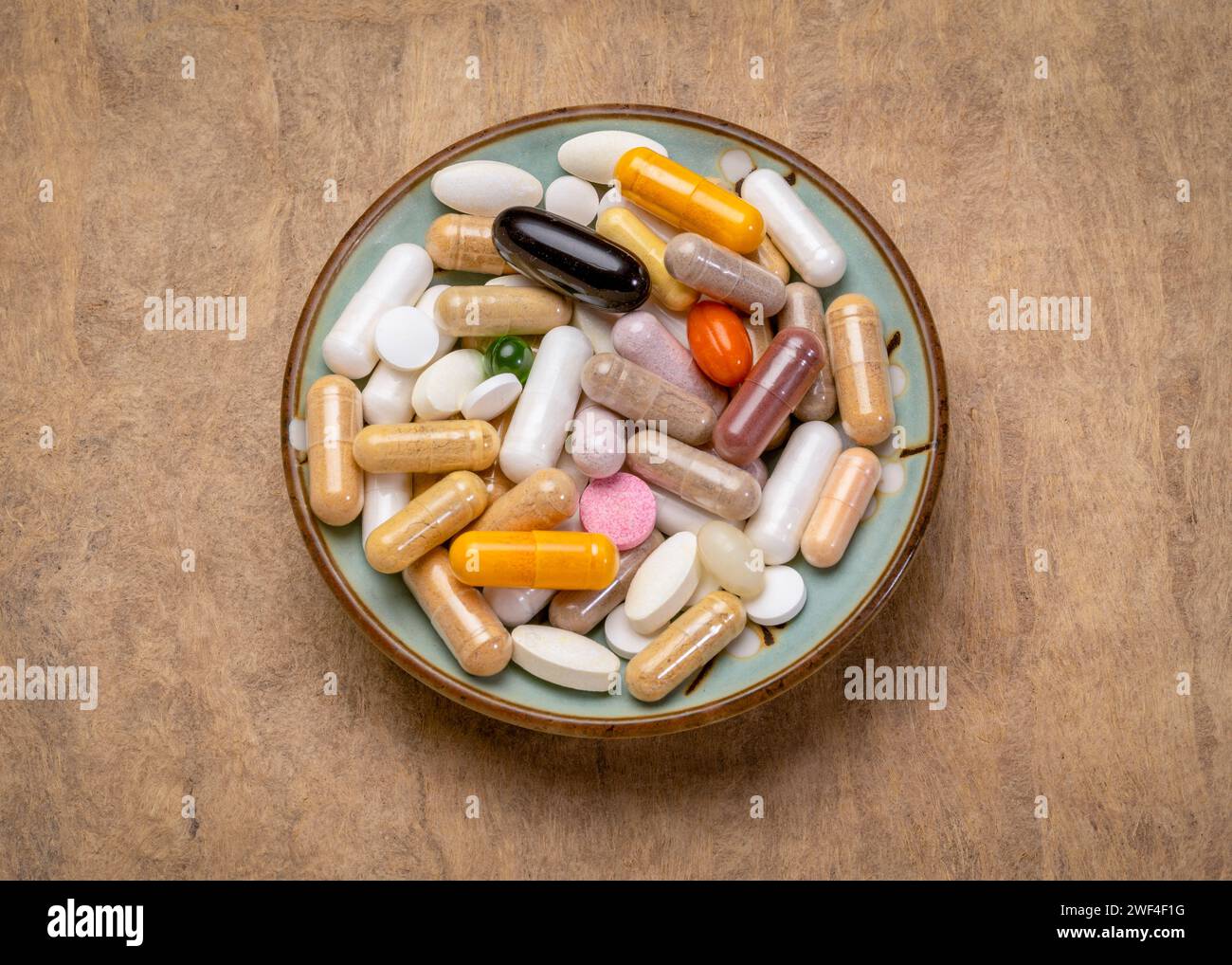 breakfast for a supplement junkie - vitamin pills, capsules and tablets ...
