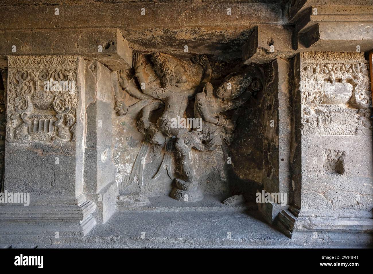 Ellora, India - January 22, 2024: Ellora Caves are a rock-cut cave ...