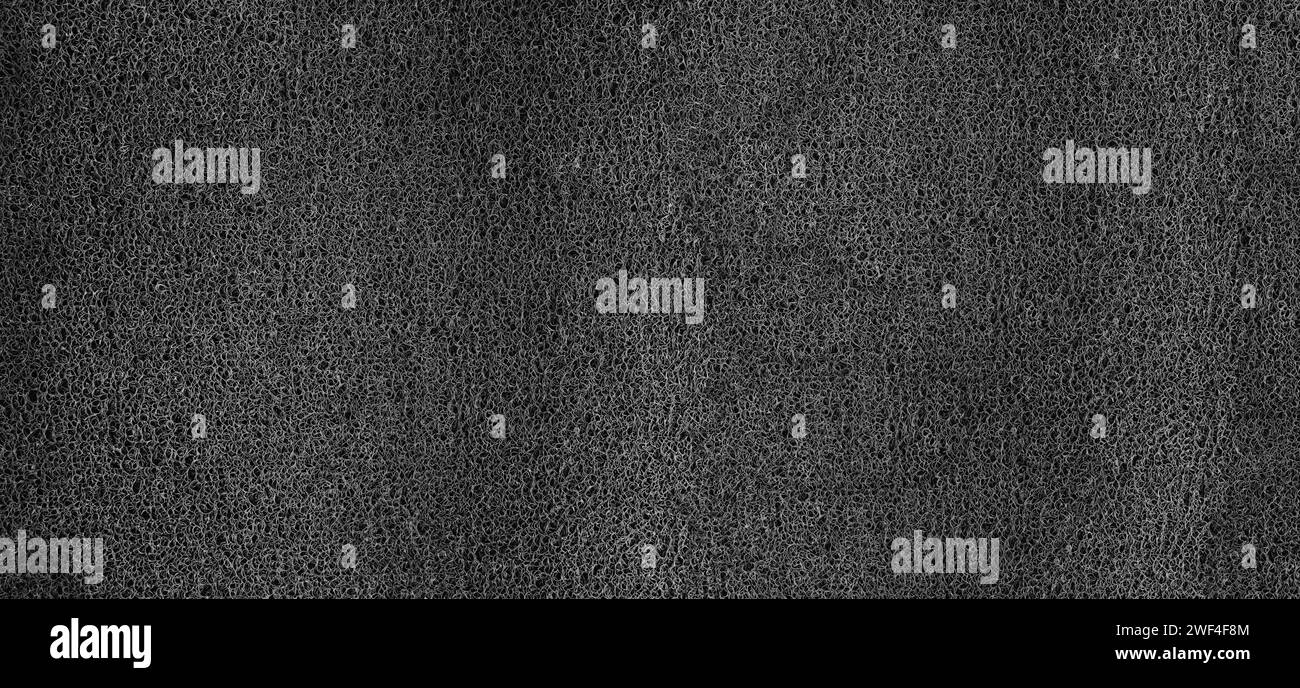 Wide Black fibers of microfiber floor mat background for design in your ...