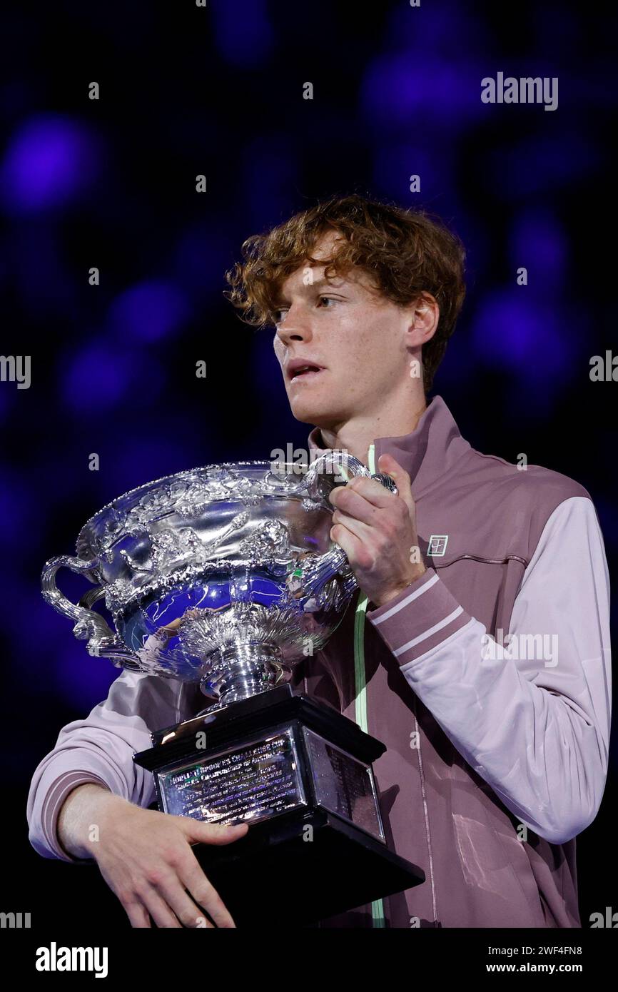 Jannik sinner championship trophy hi-res stock photography and images - Alamy