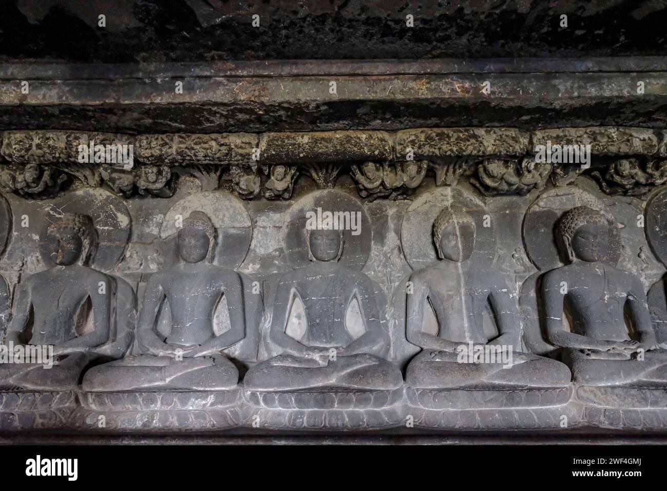 Ellora, India - January 22, 2024: Ellora Caves are a rock-cut cave ...
