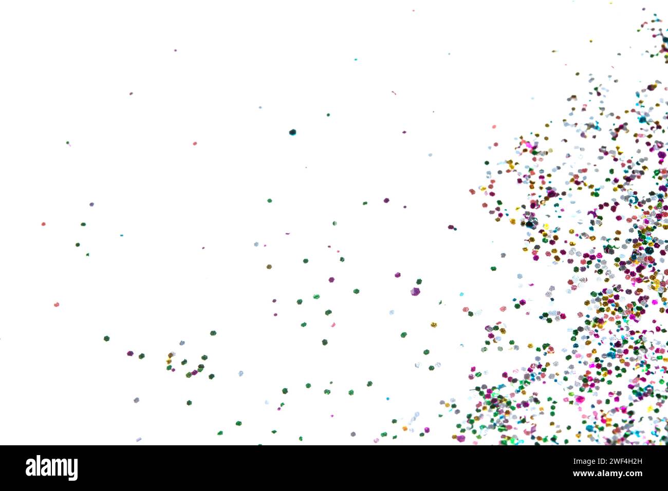 A Colorful Confetti Glitter on White Background Stock Photo - Alamy