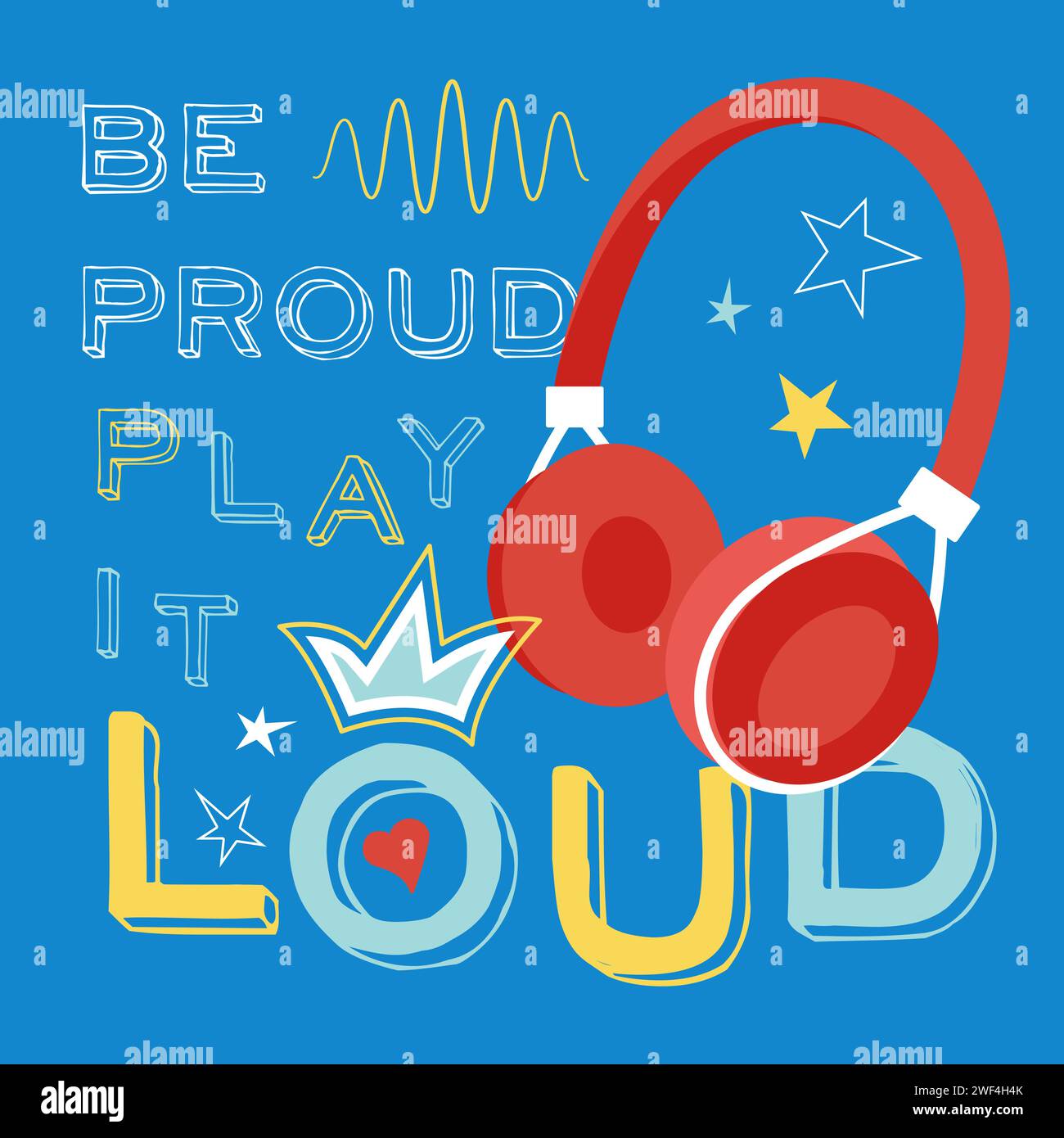 Fan slogan brochure Stock Vector Images - Alamy