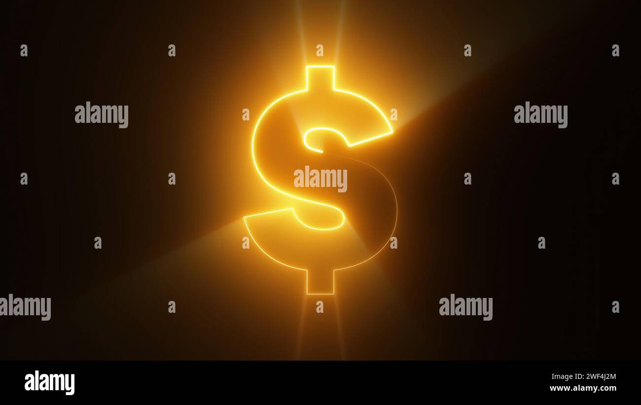 Flying dollar symbols hi-res stock photography and images - Alamy