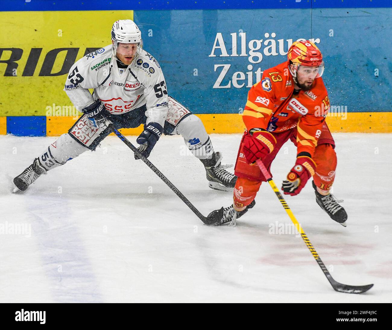Kaufbeuren, Deutschland. 28th Jan, 2024. 28.01.2024, energie schwaben arena, Kaufbeuren, GER ...