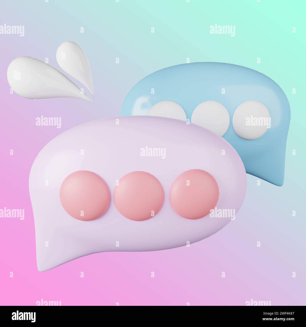 3d icon of message Stock Photo - Alamy