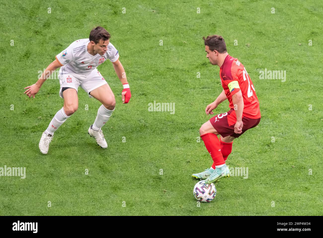 Saint Petersburg, Russia – July 2, 2021. Switzerland winger Xherdan ...