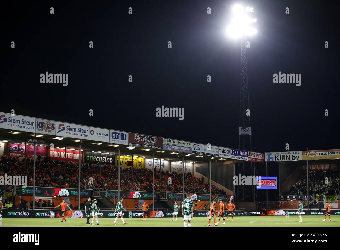 VOLENDAM - Overview of the Kras stadium during the Dutch Eredivisie ...