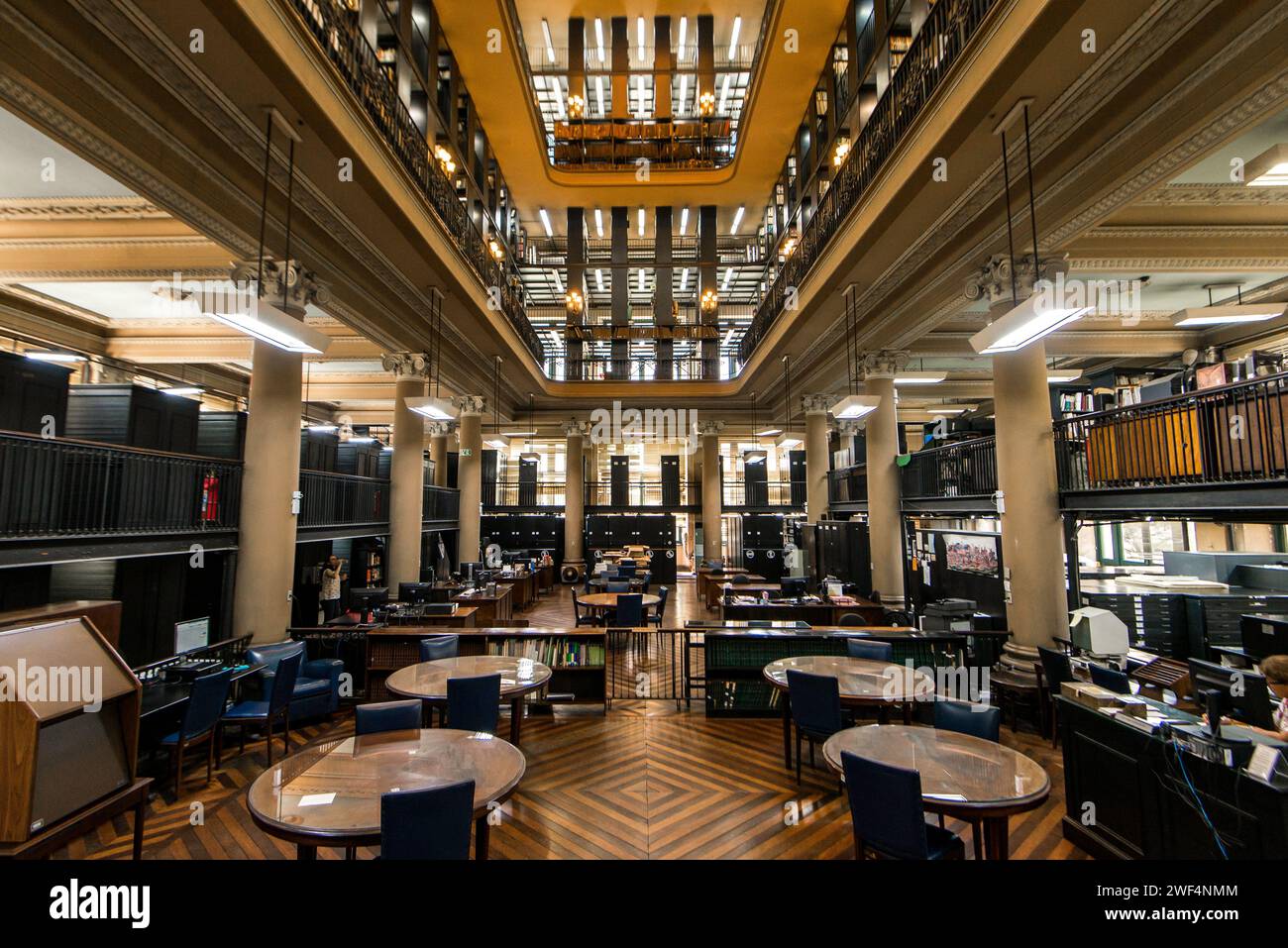 Rio de Janeiro, Brazil - September 21, 2023: Reading room of National ...