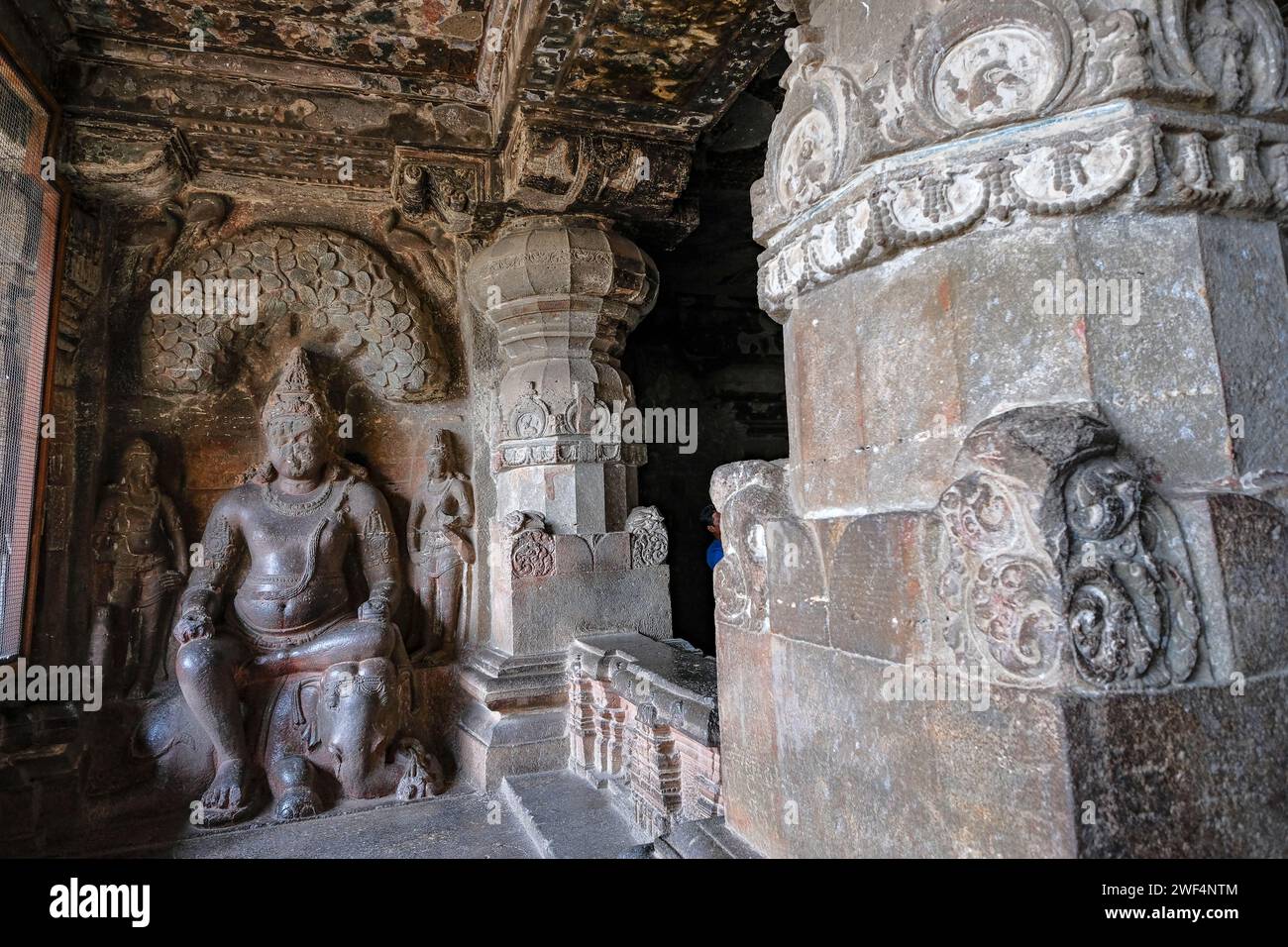 Ellora, India - January 22, 2024: Ellora Caves are a rock-cut cave ...