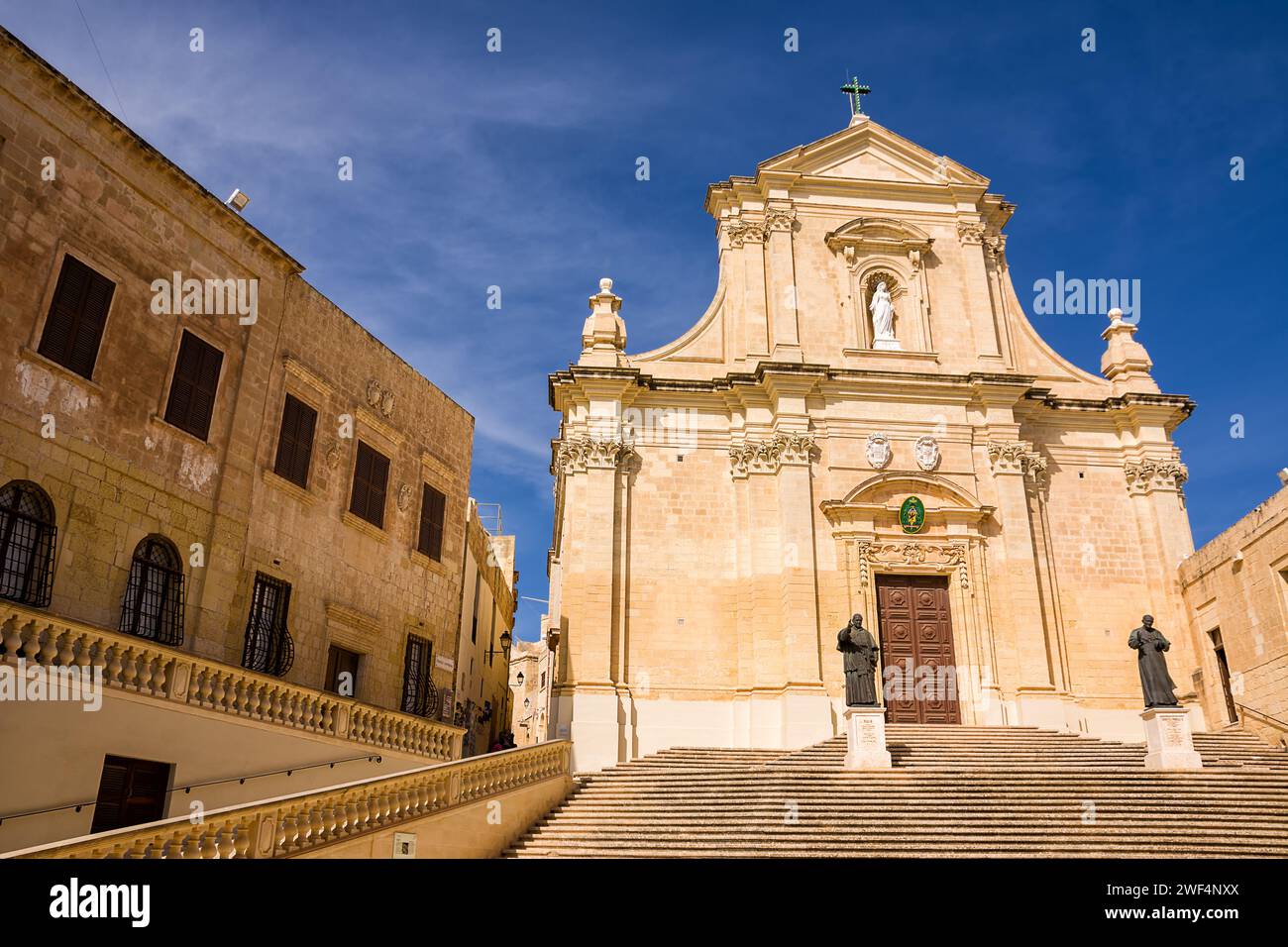 Facade of Rabat Cathedral on the island of Gozo (Malta Stock Photo - Alamy