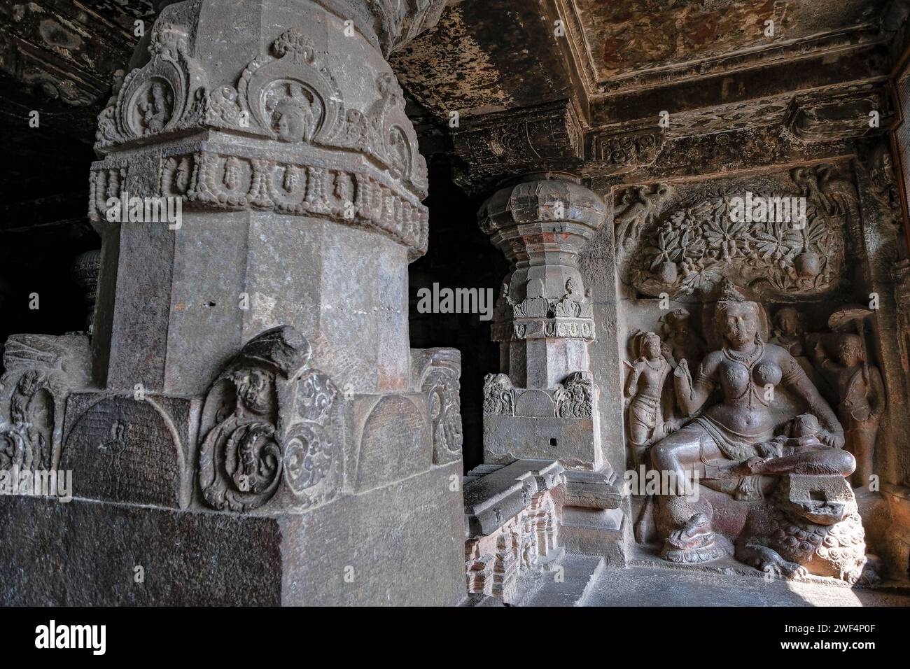 Ellora, India - January 22, 2024: Ellora Caves are a rock-cut cave ...
