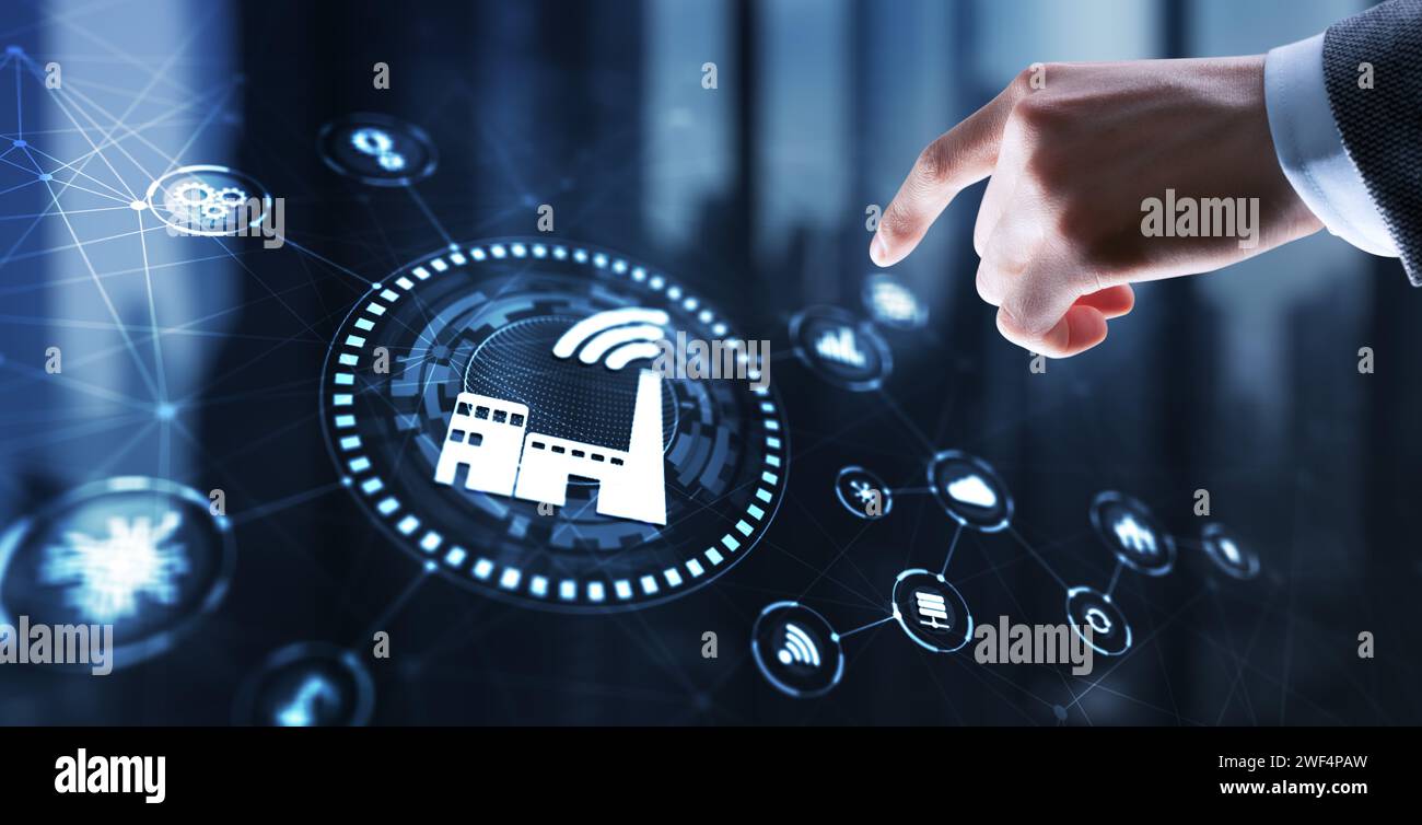 Smart industry. Technology process automation concept Stock Photo - Alamy