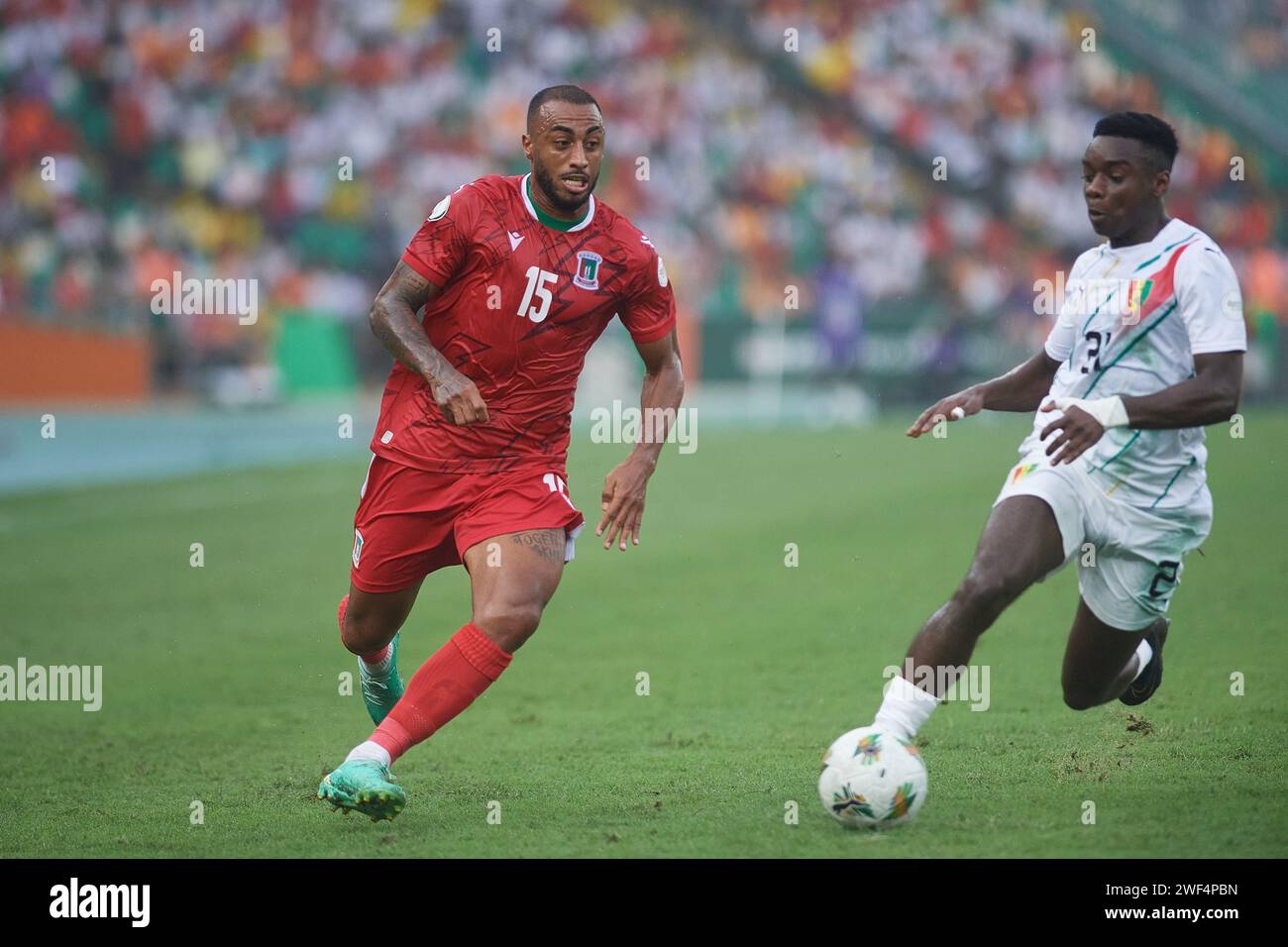 Abidjan, Ivory Coast. January 27, 2024. Round of 16. Carlos Akapo in a ...