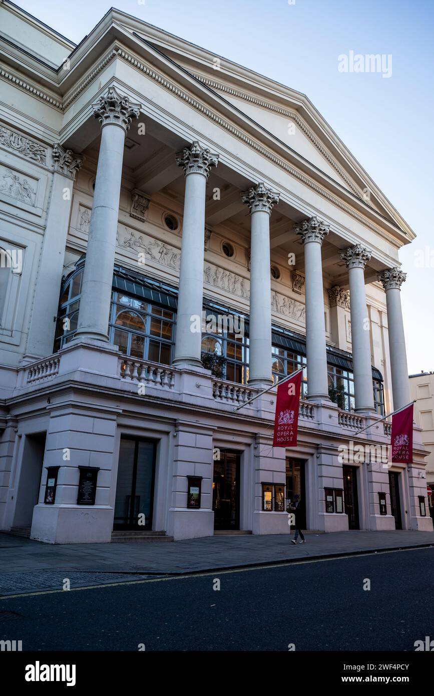 Bow Street facade of the Covent Garden Royal Opera House, London ...