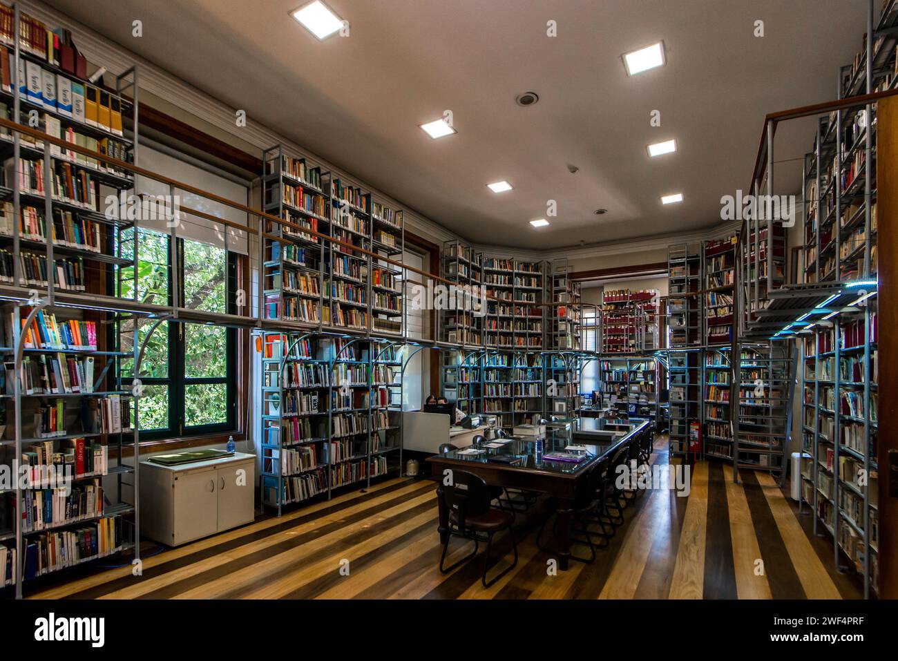 Rio de Janeiro, Brazil - September 21, 2023: Reading room inside the ...