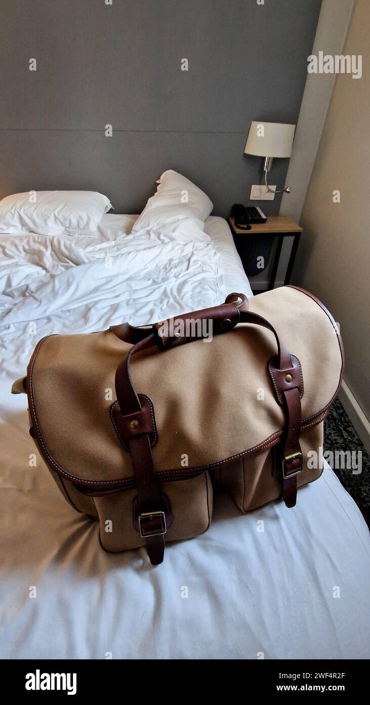 Billingham photographer's bag, hotel room, Paris, Ile-de-France, Grand ...