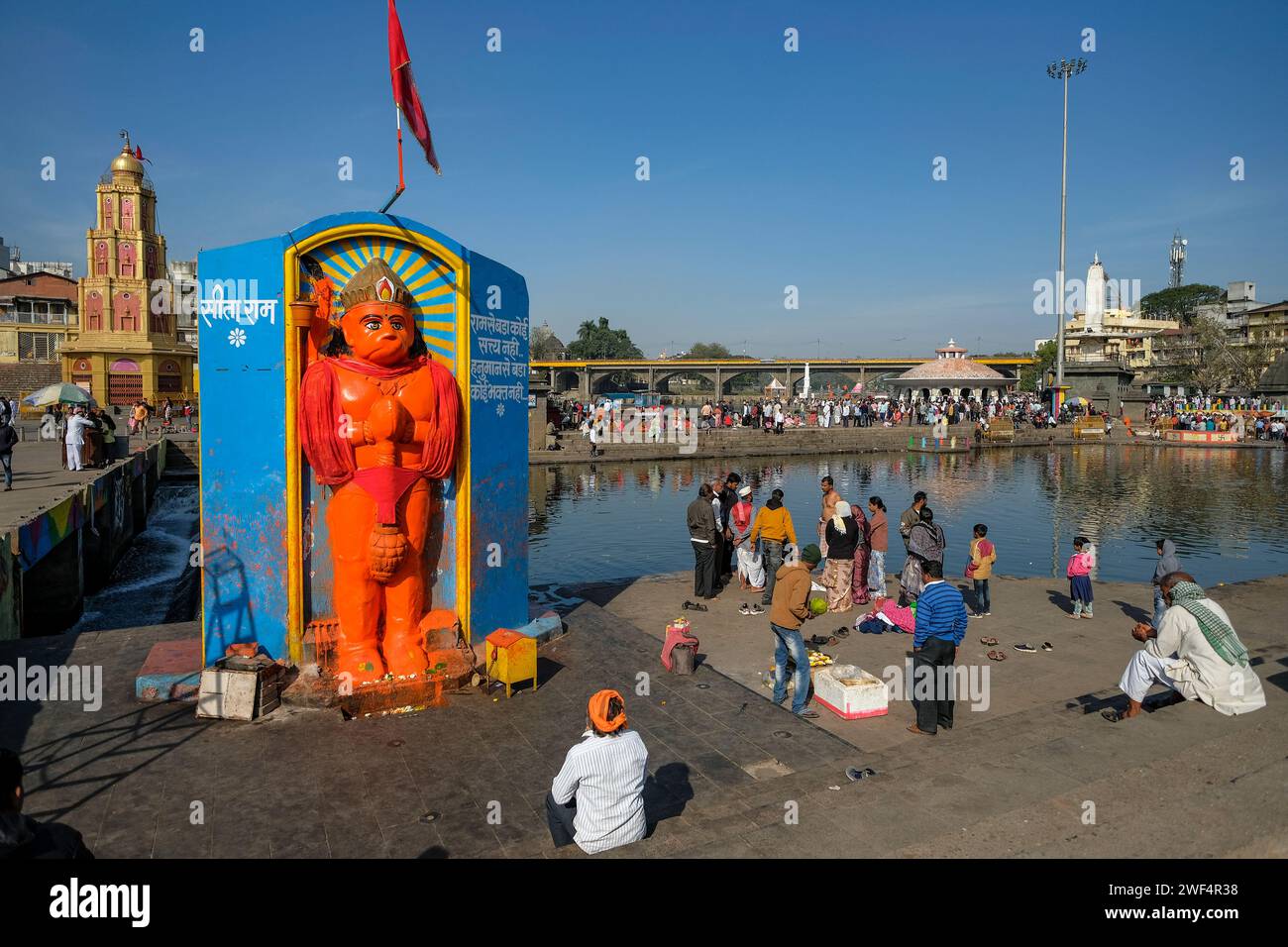 Nashik, India - January 25, 2024: People visiting the Ganga Ghat in ...