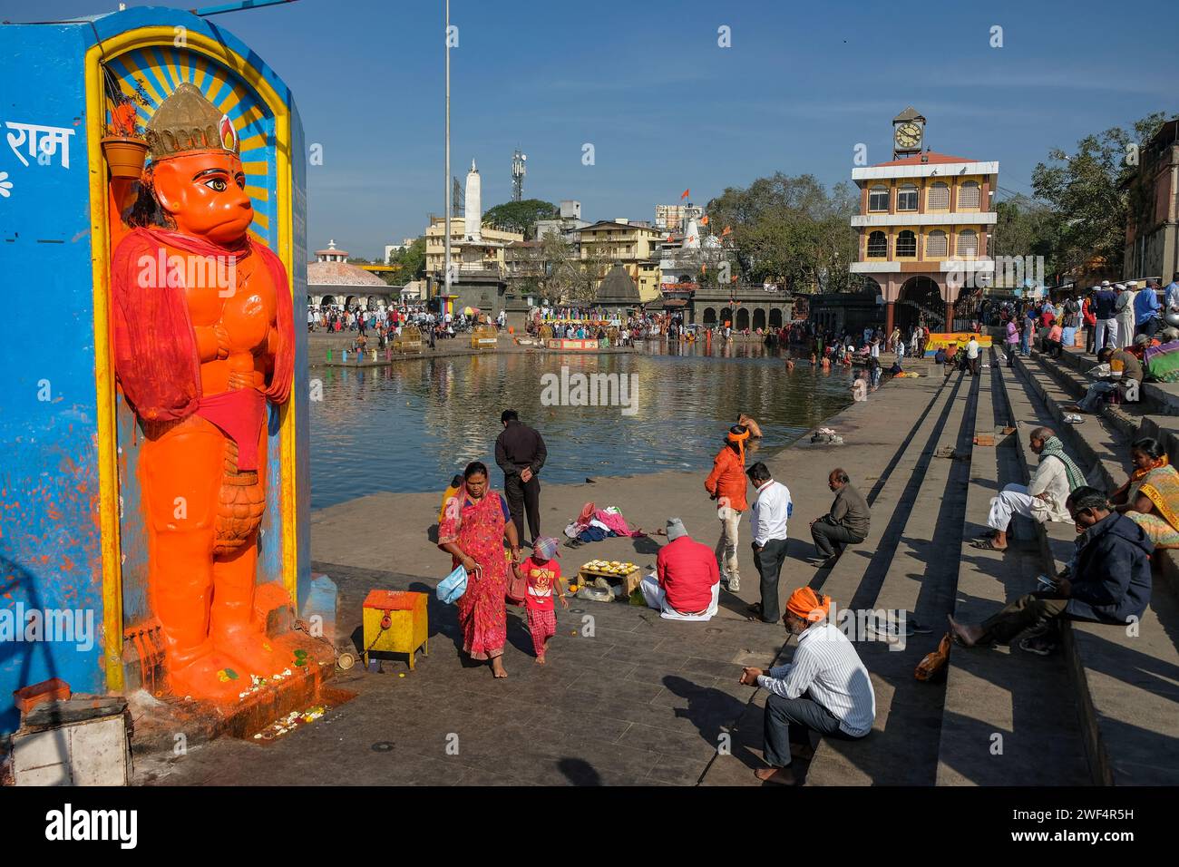Nashik, India - January 25, 2024: People visiting the Ganga Ghat in ...