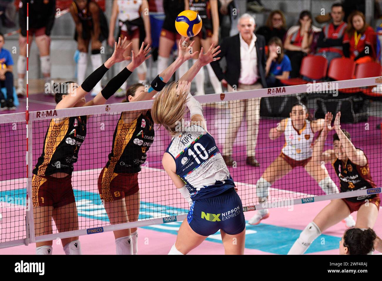 Rome, Italy. 28th Jan, 2024. Erblira Bici, Michela Rucli (Roma Volley ...