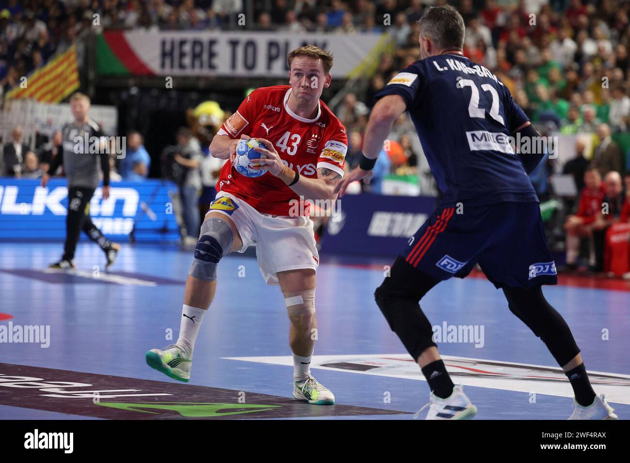 COLOGNE, GERMANY - JANUARY 28 Lanxess Arena, Men's EHF Euro 2024 Final ...