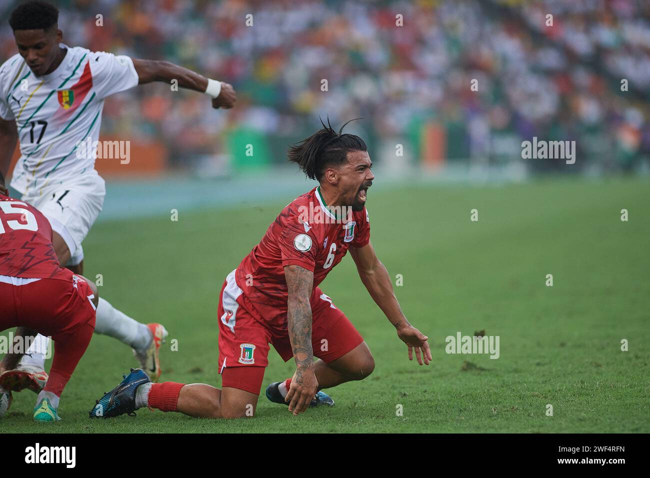 Abidjan, Ivory Coast. January 27, 2024. Round of 16. Iban Salvador on ...