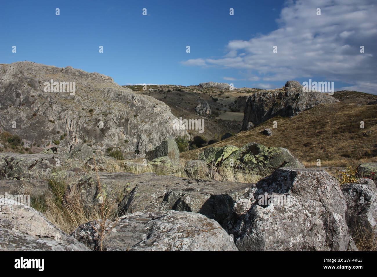 Landscape near Hattusa in the Turkish province of Corum, Türkiye Stock ...