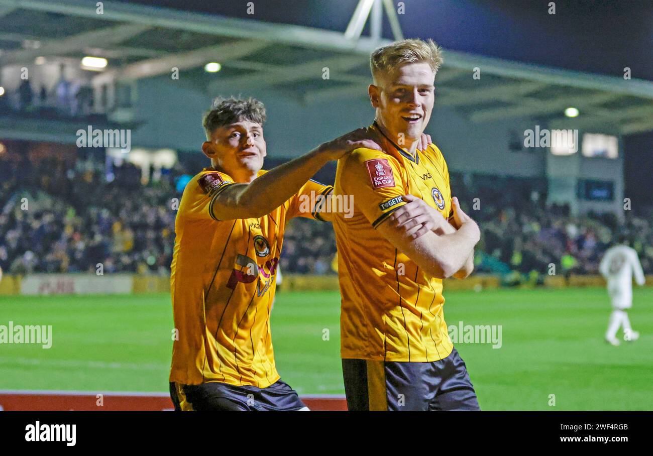 Rodney Parade, Newport, UK. 28th Jan, 2024. FA Cup Fourth Round ...