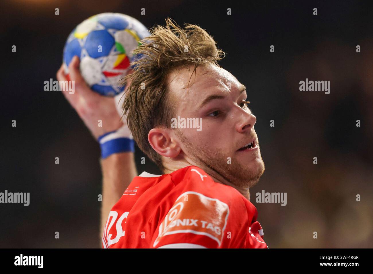 COLOGNE, GERMANY - JANUARY 28 Lanxess Arena, Men's EHF Euro 2024 Final ...