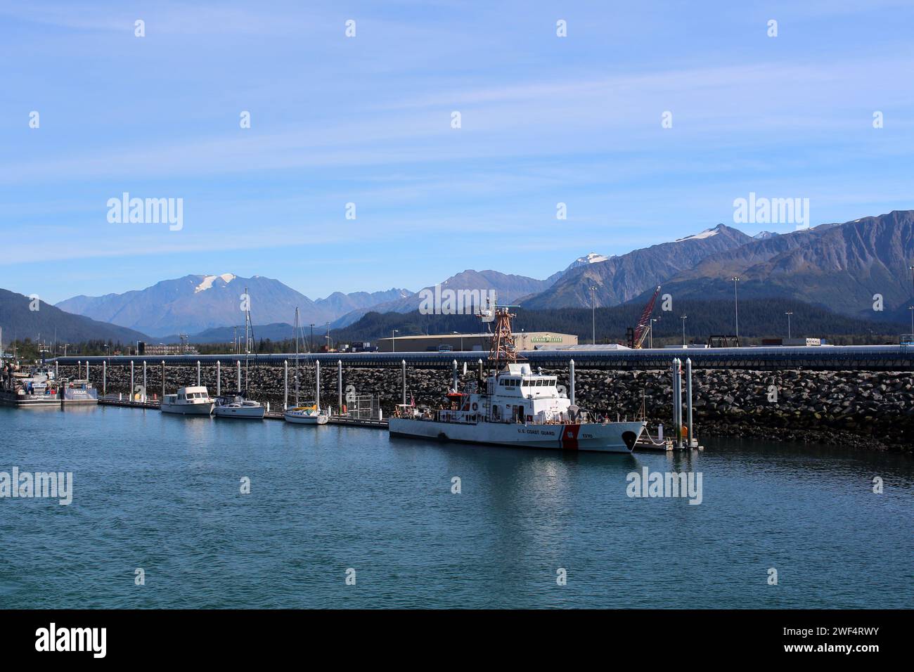 Alaska-U.S. Coast Guard ship in Seward harbor Stock Photo - Alamy
