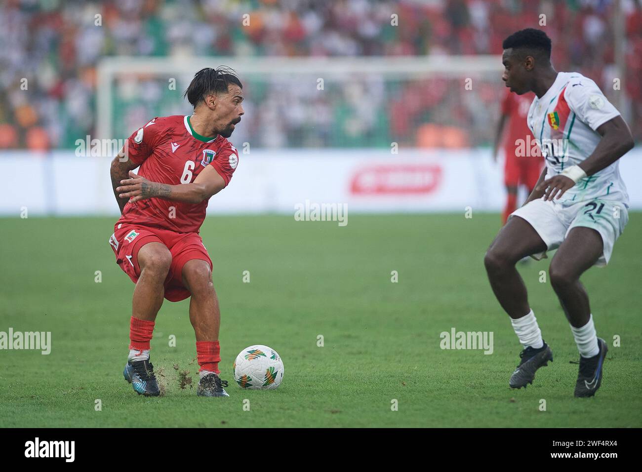 Abidjan, Ivory Coast. January 27, 2024. Round of 16. Iban Salvador in a ...