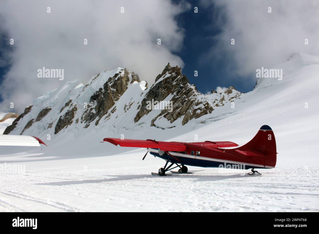 Alaska, Glacier landing at Don Sheldon Amphitheater in Denali National ...