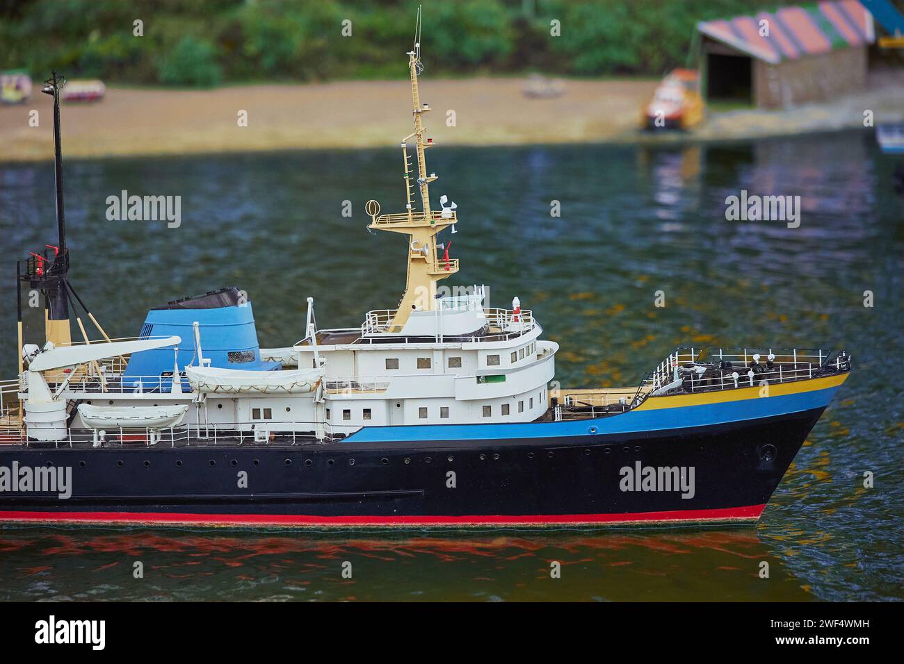 Miniature ship in an amusement park in the Netherlands Stock Photo - Alamy