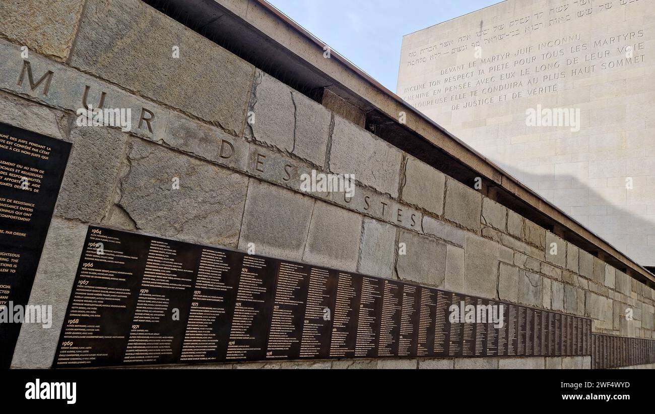 Mur des Justes, Memorial of the Shoah, Le Marais, Paris, Ile-de-France ...