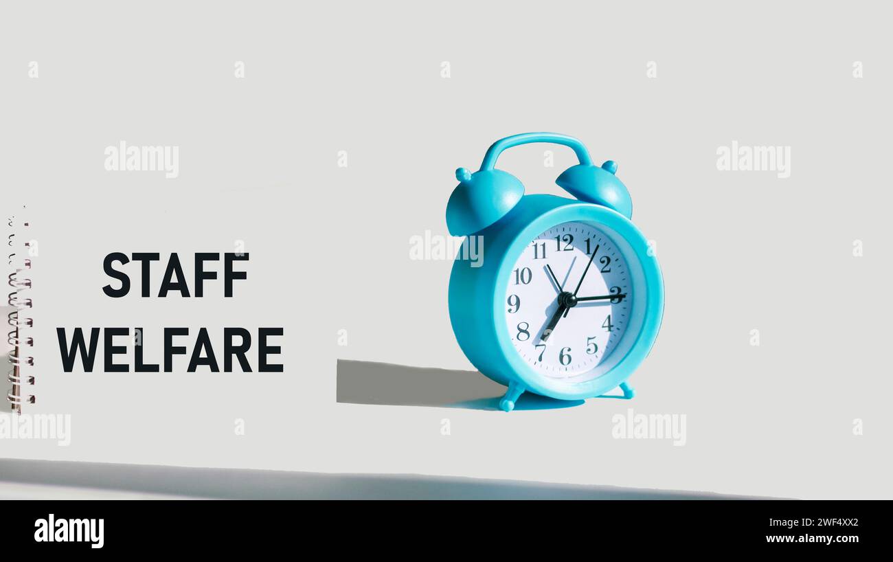 Notepad with text Staff Welfare. Social security governance or ...