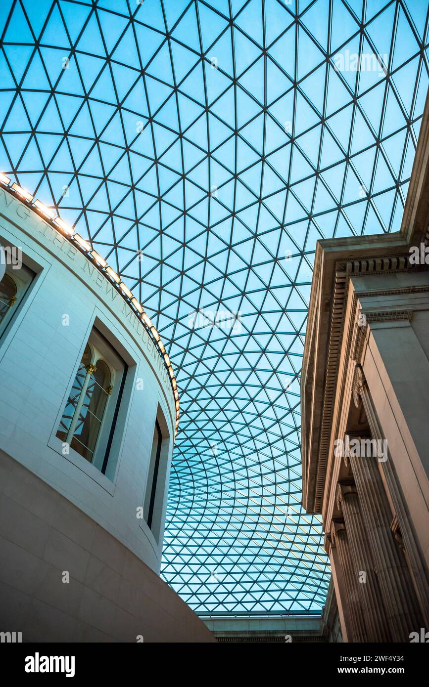 Architectural detail of the Great Court, a covered central quadrangle ...