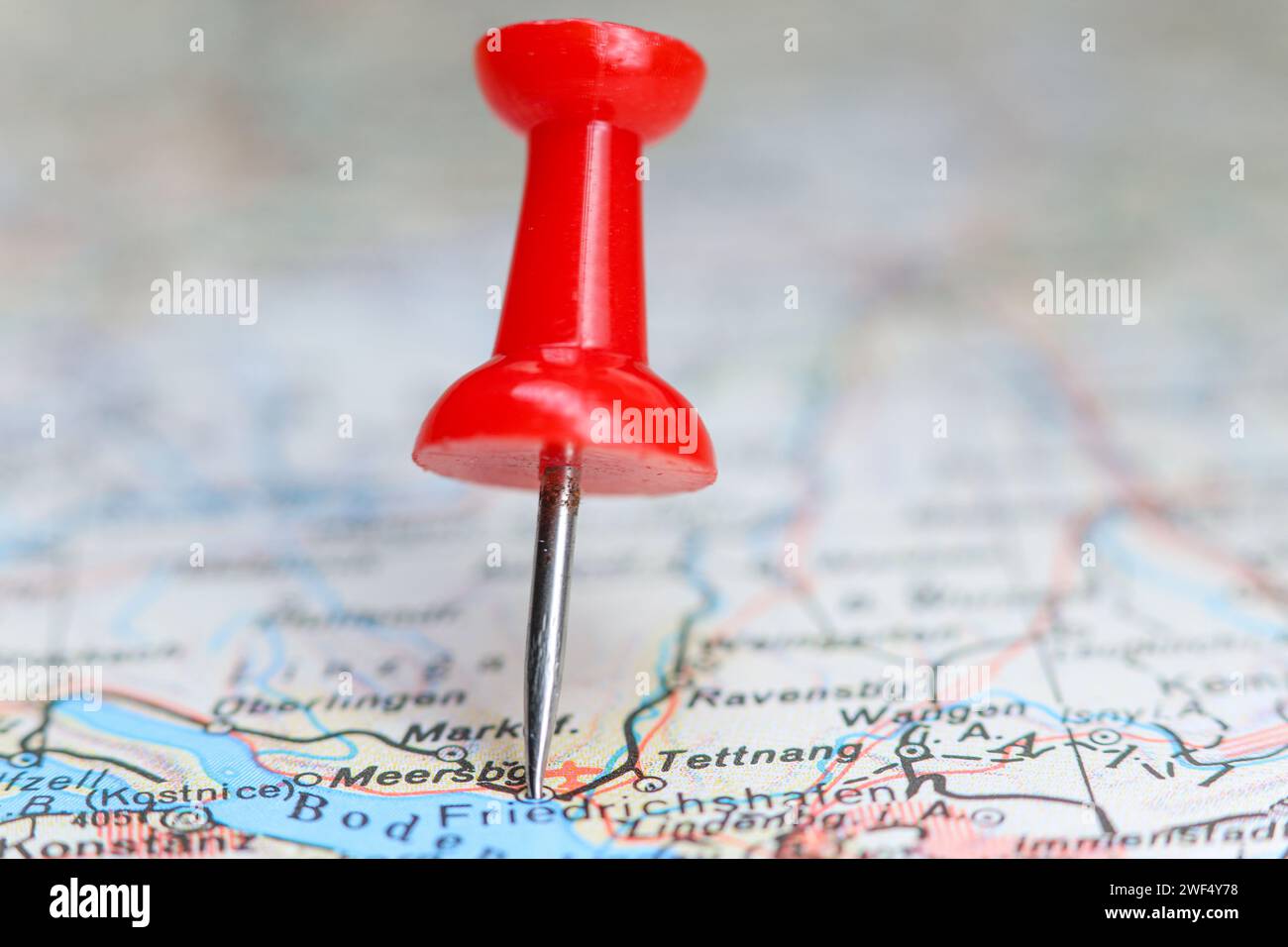 Friedrichshafen, Germany pin on map Stock Photo - Alamy