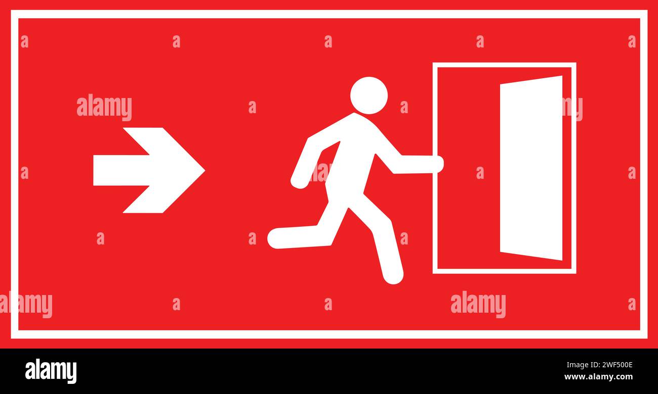 Emergency fire exit sign, Emergency sign, Emergency exit, Emergency ...